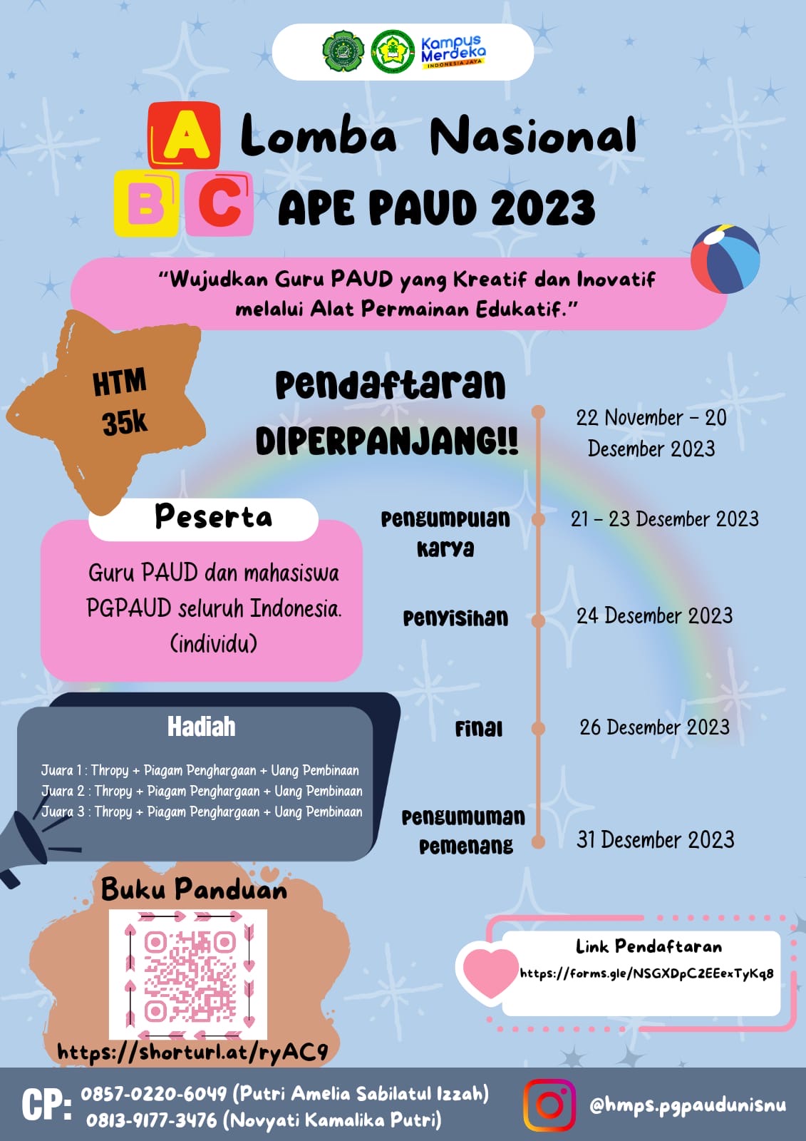 [LOMBA NASIONAL APE PAUD 2023] – APG PAUD
